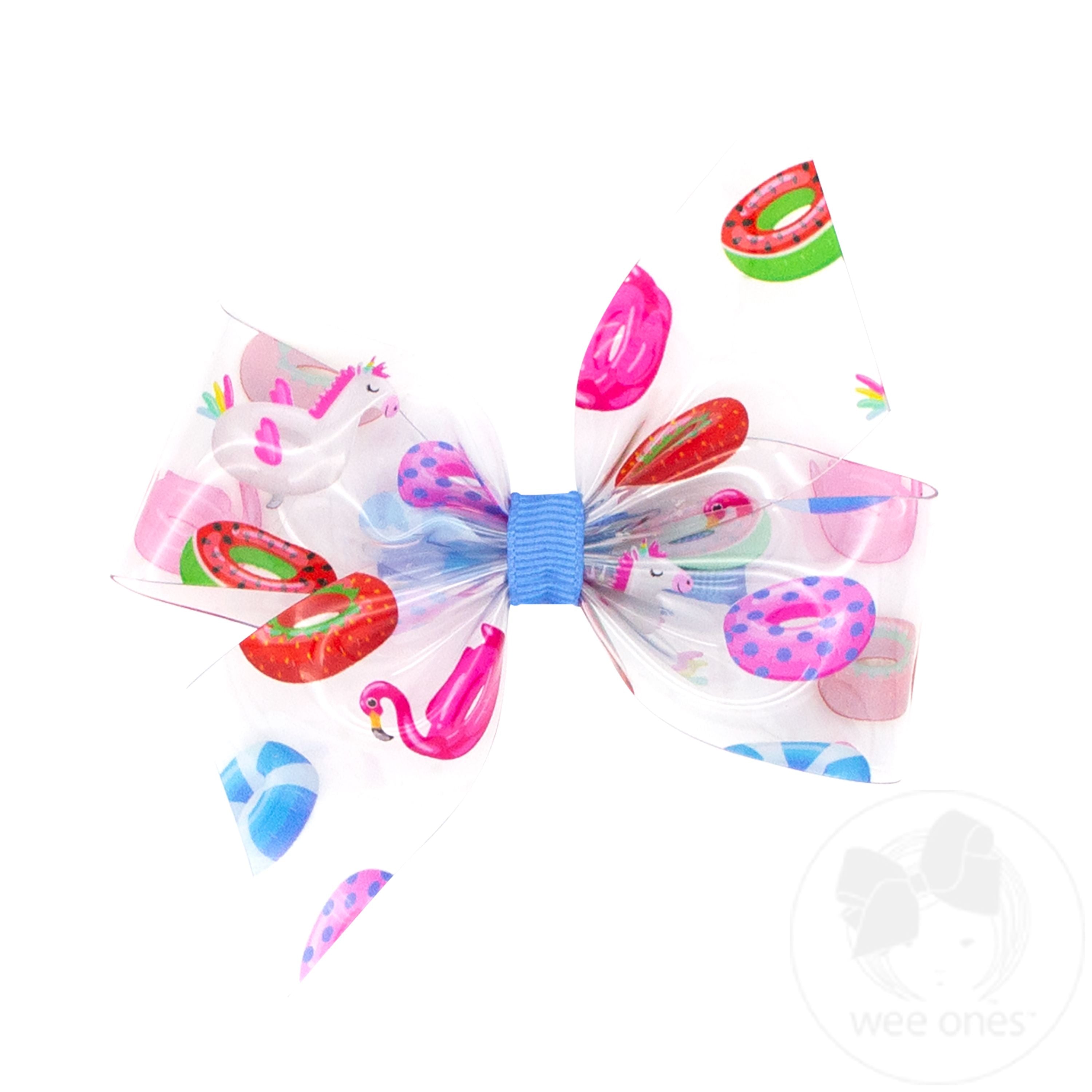Medium Wee Splash Printed 2-Loop Swim Bow - FLOATIES | Wee Ones Hair ...
