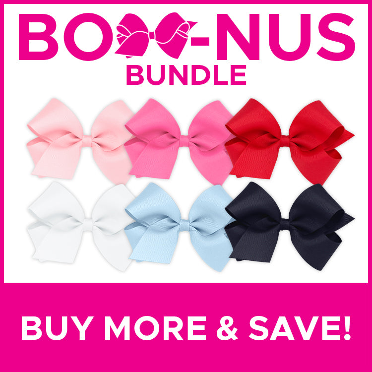 BUY MORE AND SAVE! 6 Medium Classic Grosgrain Girls Hair Bows ...