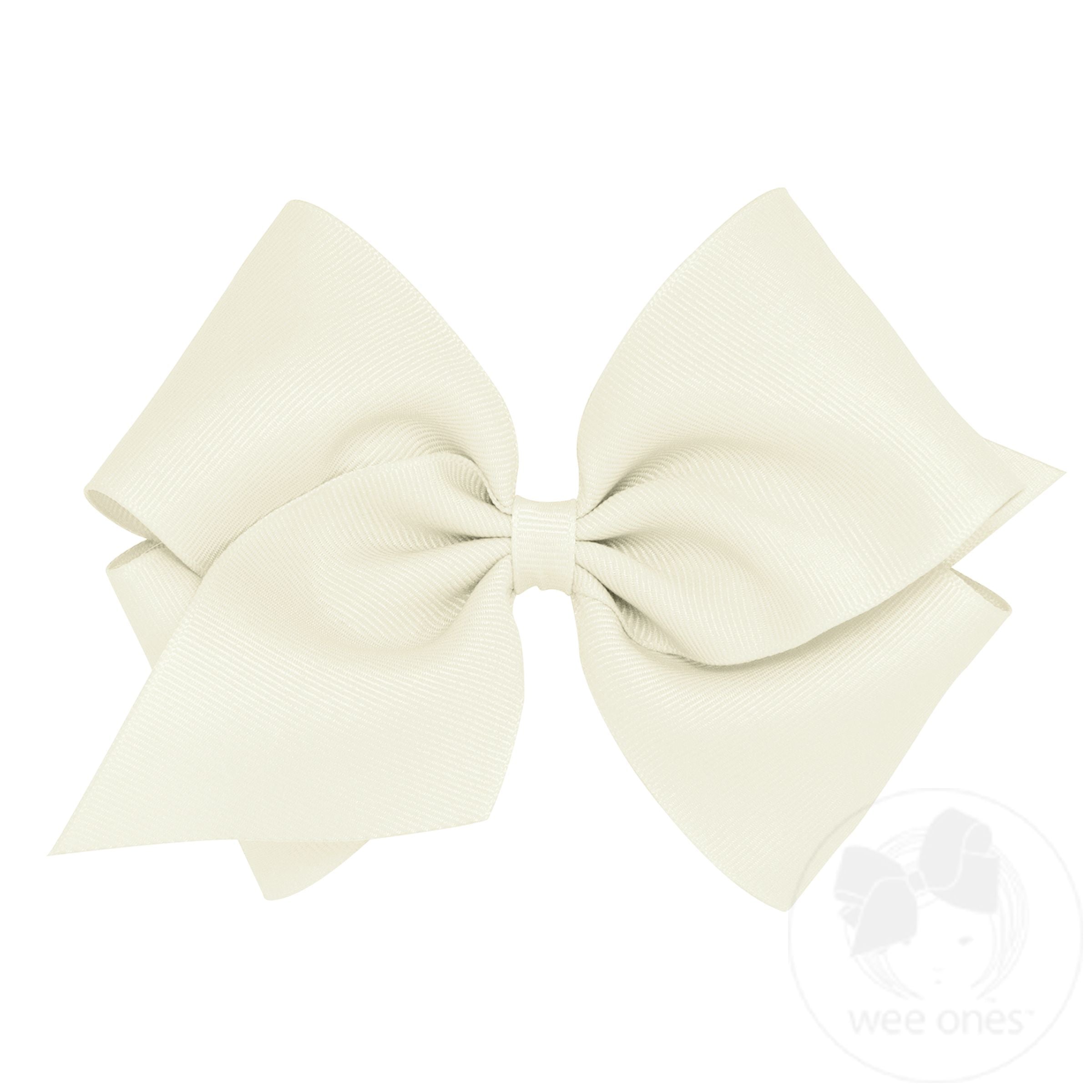 Mini King Classic Grosgrain Hair Bow (Plain Wrap) - FOREST GREEN | Wee ...