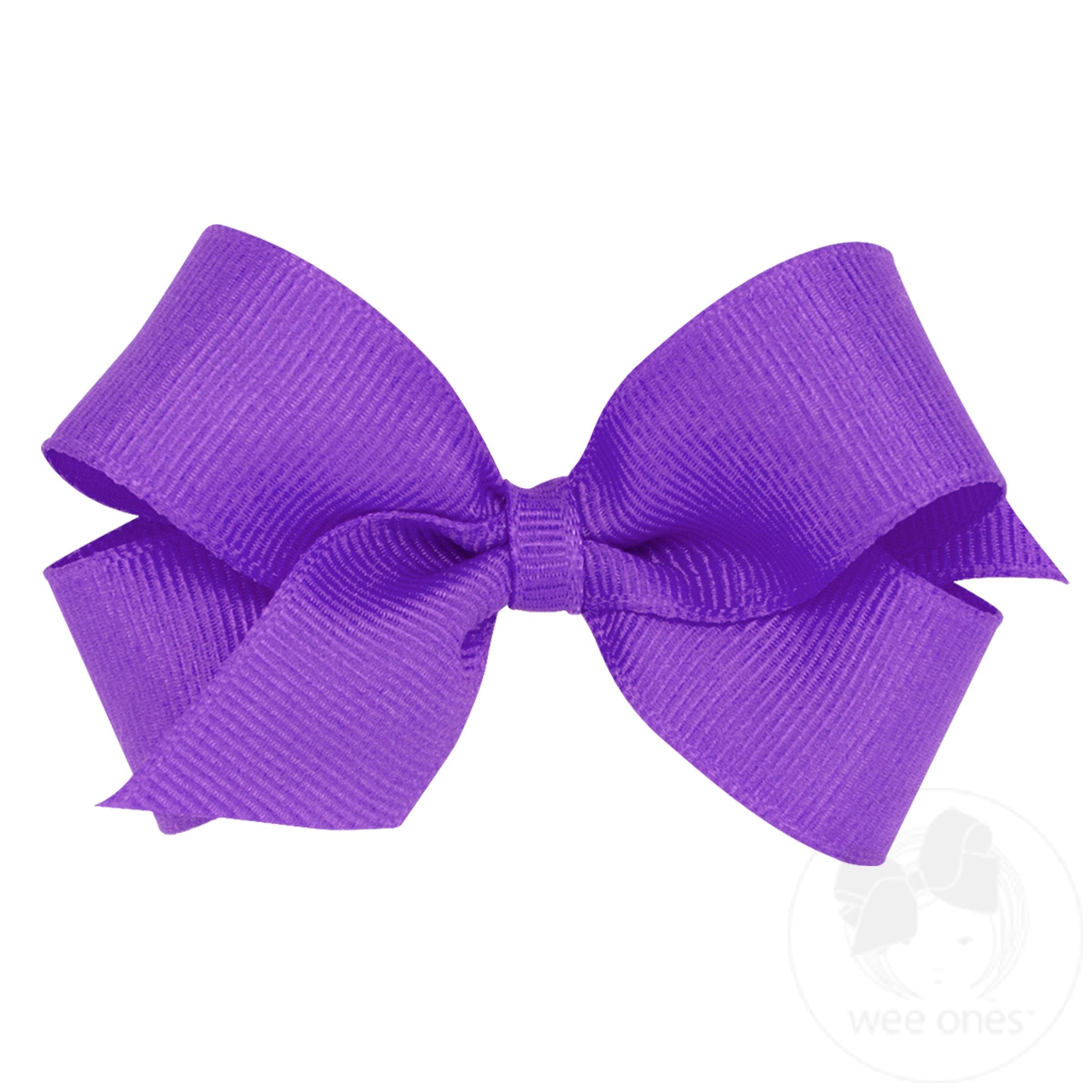 Mini Classic Grosgrain Hair Bow (Plain Wrap) - RED | Wee Ones Hair Bows ...